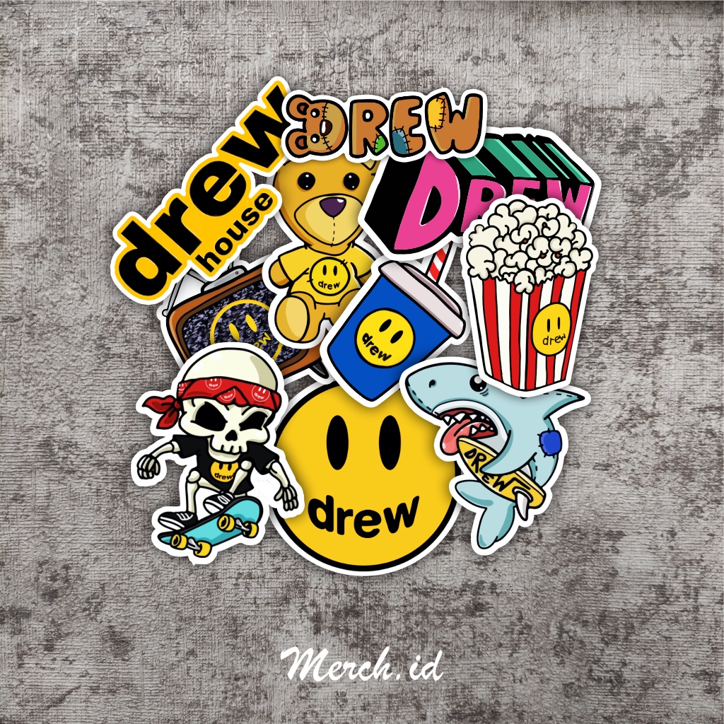 Drew House Justin bieber Stickers 10pcs For Mobile, laptop, case ...