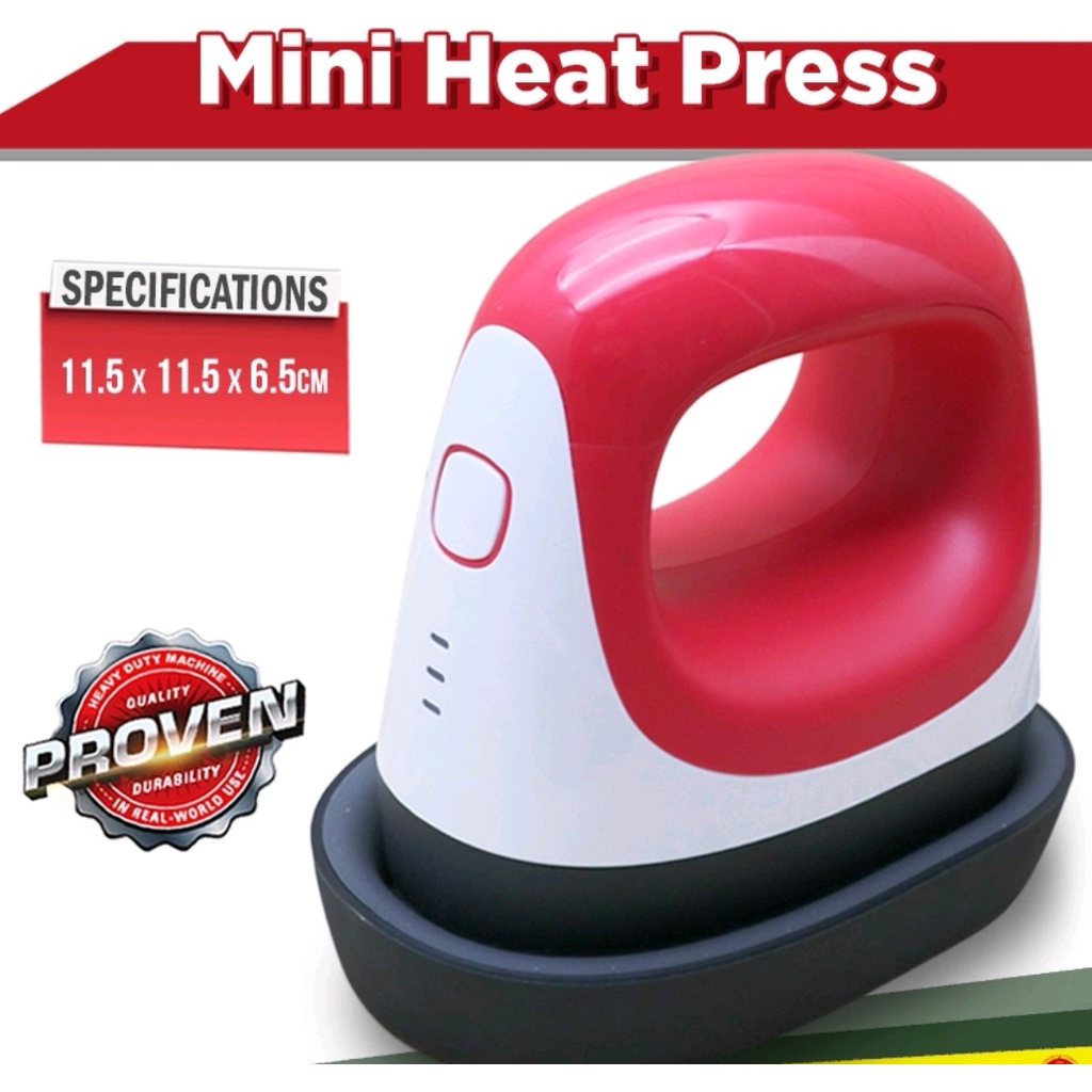 2in1 Mini Heat Press Machine 11.5cm x 11.5cm x 6.5cm (Heat Press and ...