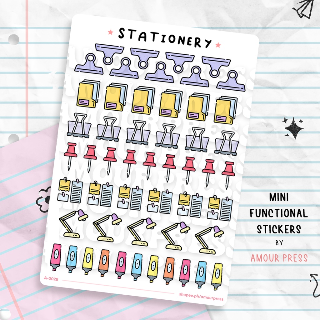 Stationery Material - Mini Functional Journal Stickers / Mini Deco ...