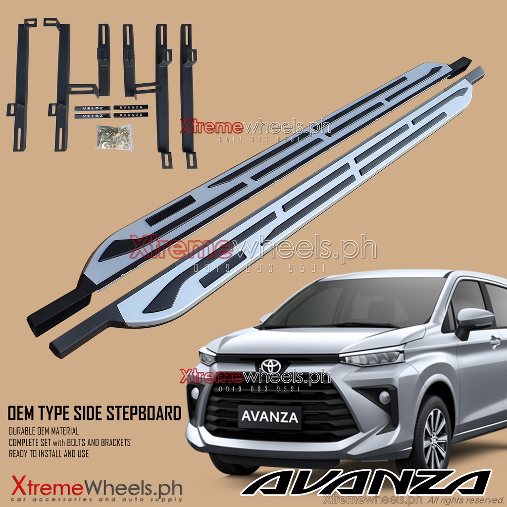 Toyota Avanza 2022 to 2026 Thick Black Door Step board / Stepboard ...