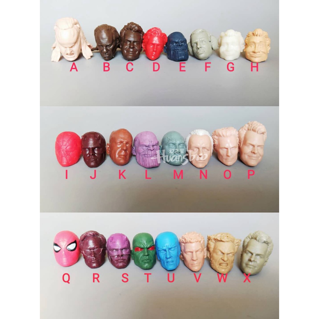 20cm DC Marvel Action Figure Accessories Plain Head Original Model ...