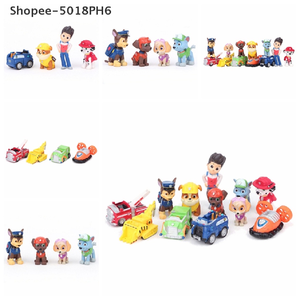 [YKPH] 12 pcs Fashion Nickelodeon Paw Patrol Mini Figures Toy Playset ...