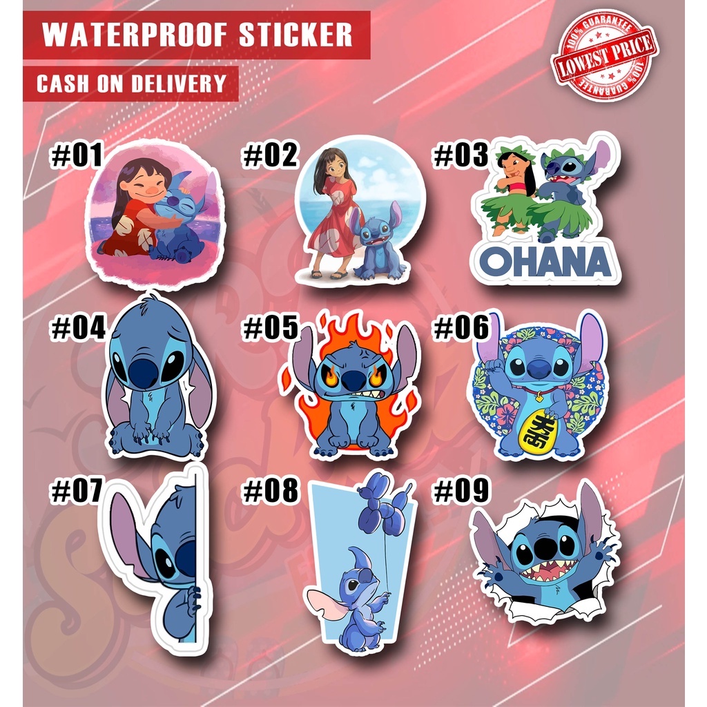 Stitch | Cartoon | Waterproof Sticker | Shopee Philippines