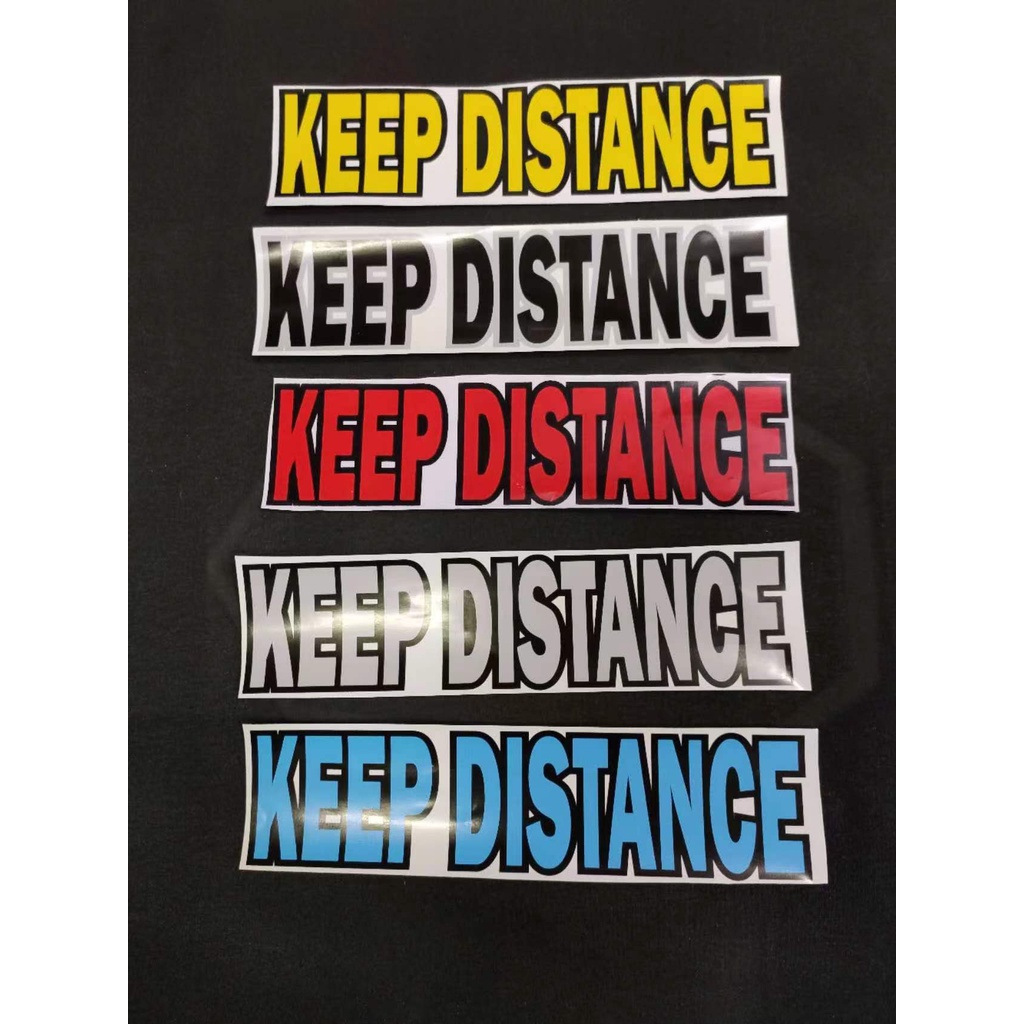 cod motor car stickers universal FOR KEEP DISTANCE sticker 1PCS size-26 ...
