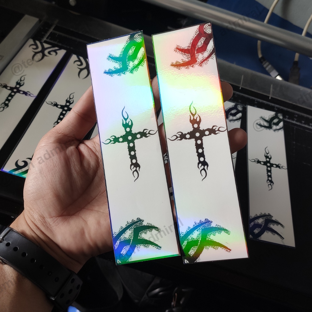 Top Box Sticker Waterproof Cross Black Edition (HOLOGRAPHIC) | Shopee ...