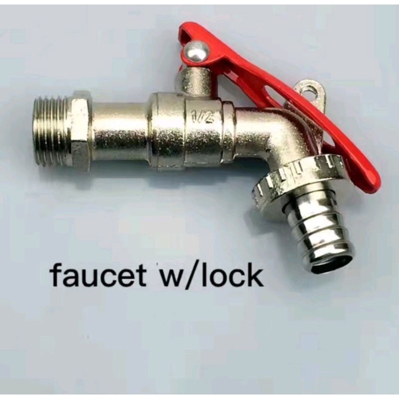 faucet with lock/lockable faucet hole zinc alloy red handle front lock ...