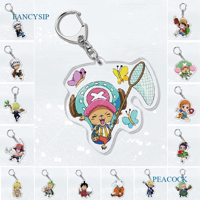 FANCYSIP Anime Collection One Piece Keychain Cool Luffy Zoro Sanji ...