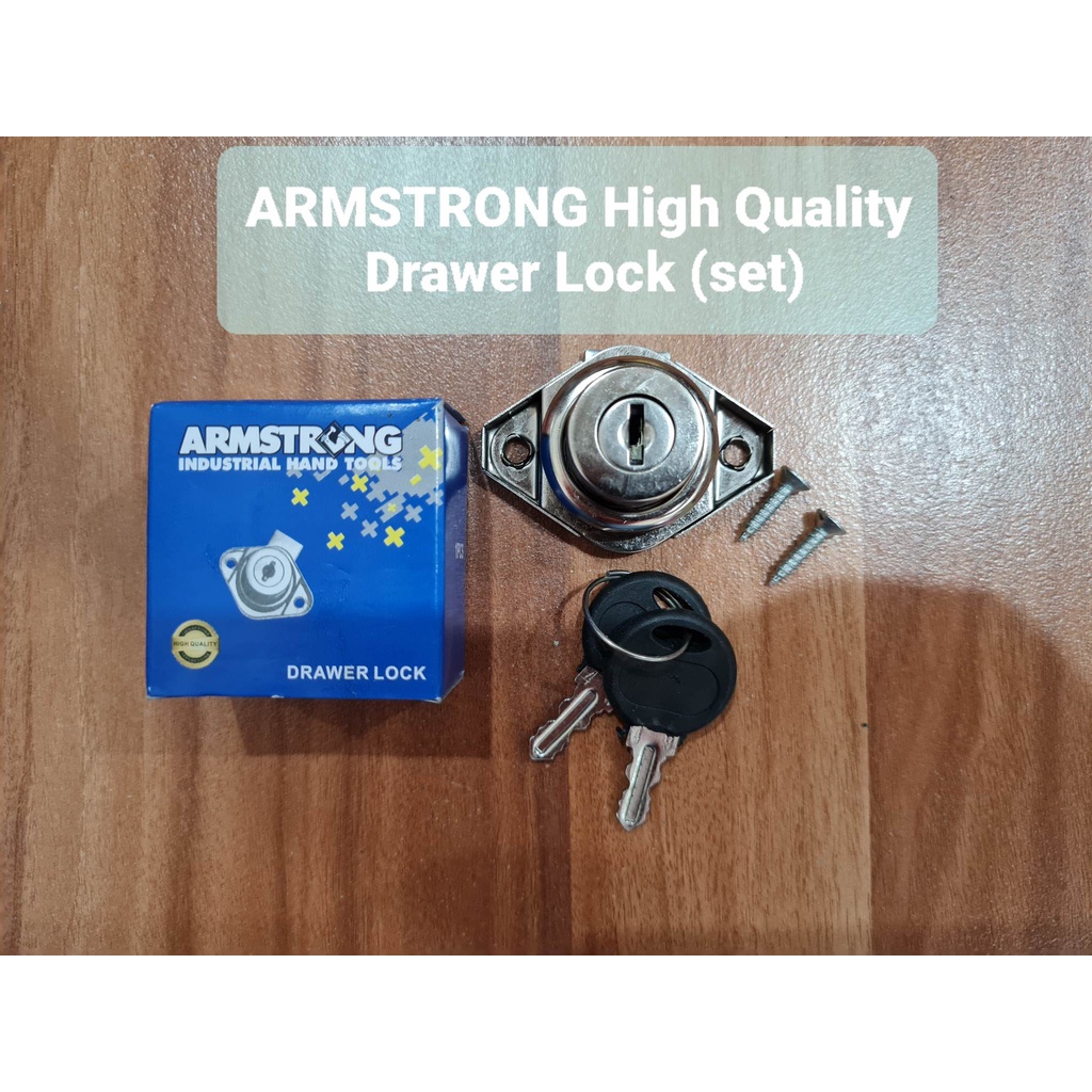 Armstrong Drawer Lock with 2 Keys and Screw Set High Quality | Shopee ...