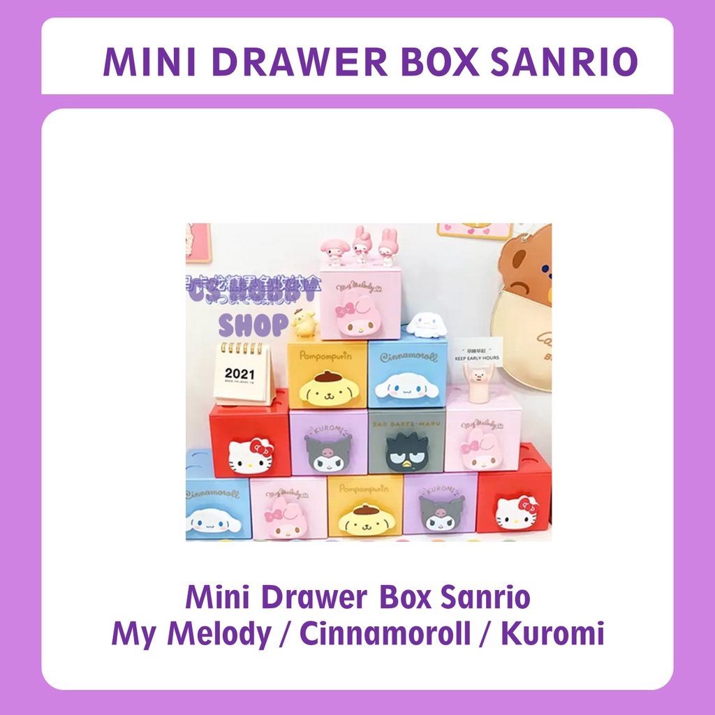 Mini Drawer Box Sanrio Cinnamoroll My Melody Kuromi | Shopee Philippines