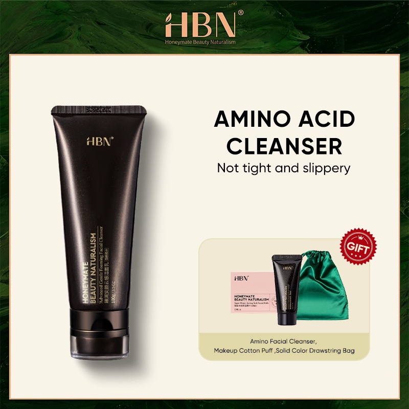 HBN Amino Acid Moisturizing Facial Cleanser Deep Cleansing Pore Control Moisturizing Mild Non ...