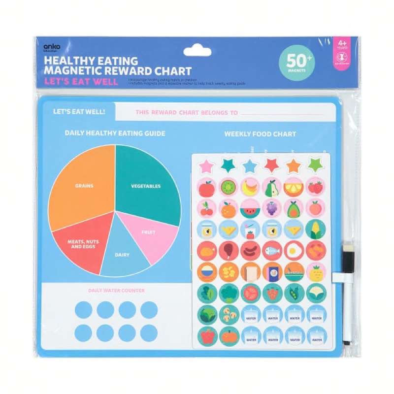 Magnetic Reward Chart: healthy eating Kmart | Shopee Philippines
