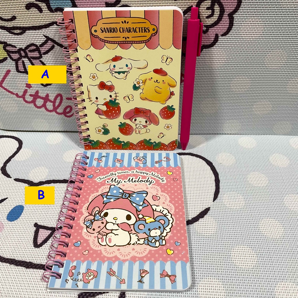 Sanrio Design Small Notebook A6 size - Family, Melody, Hello Kitty ...