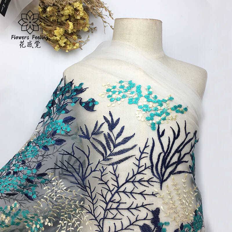 130*50CM Seagrass Embroidered Lace Netting Fashion Dress Accessories ...