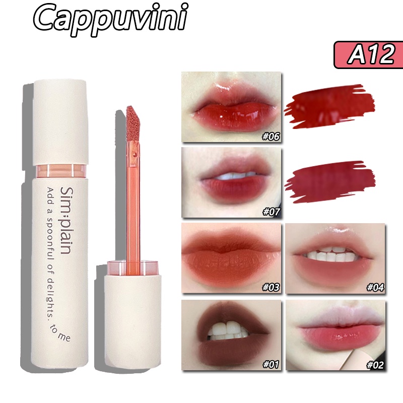 Cappuvini Small Milk Tube Lip Glaze Velvet Cheek Student Lipstick Matte ...