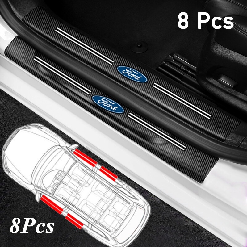 Car Door Sill Stickers Trunk Threshold Anti-Scratch Decals For Ford ...