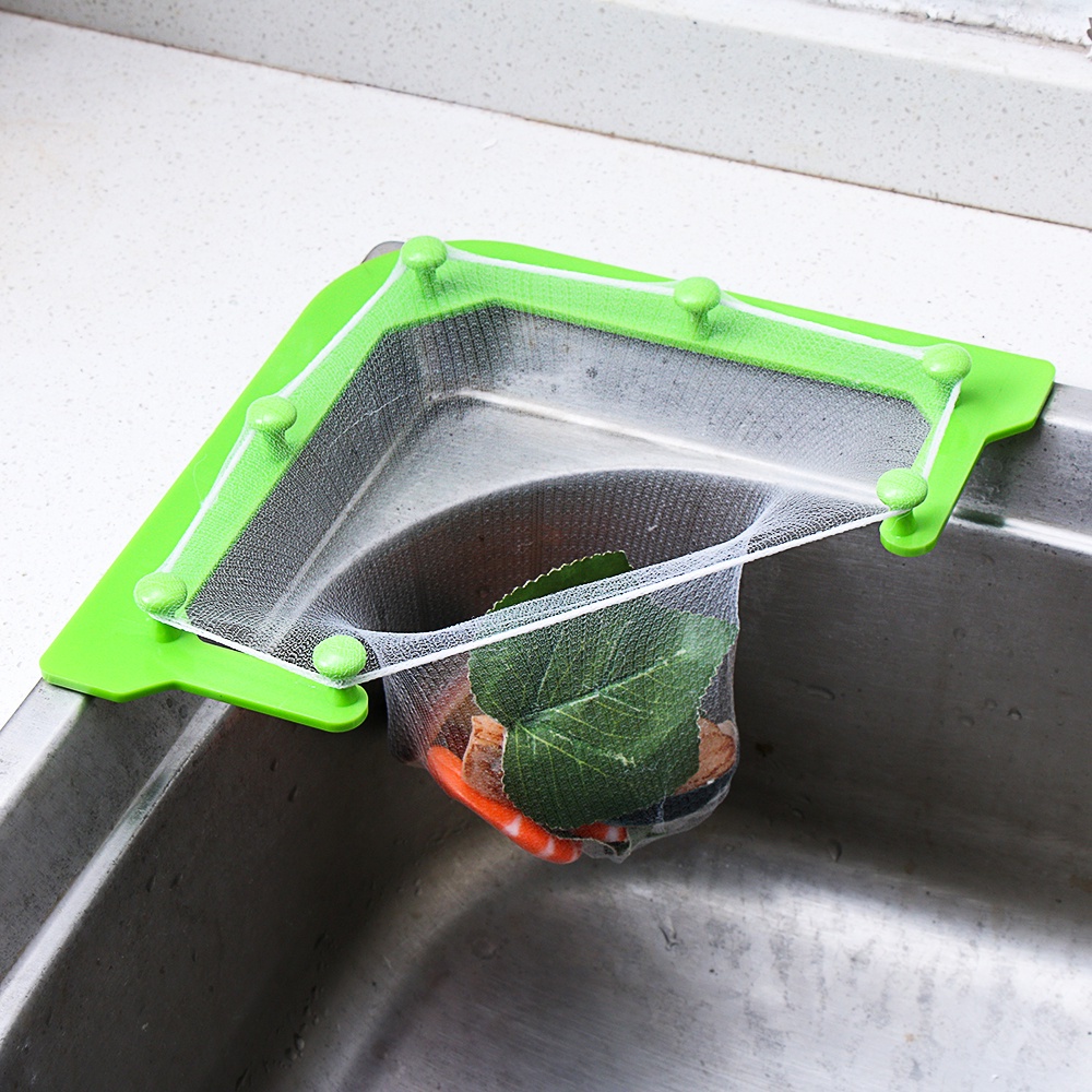 Sink Strainer Garbage Filter Bag Kitchen Hanging Garbage Storage Rack ...
