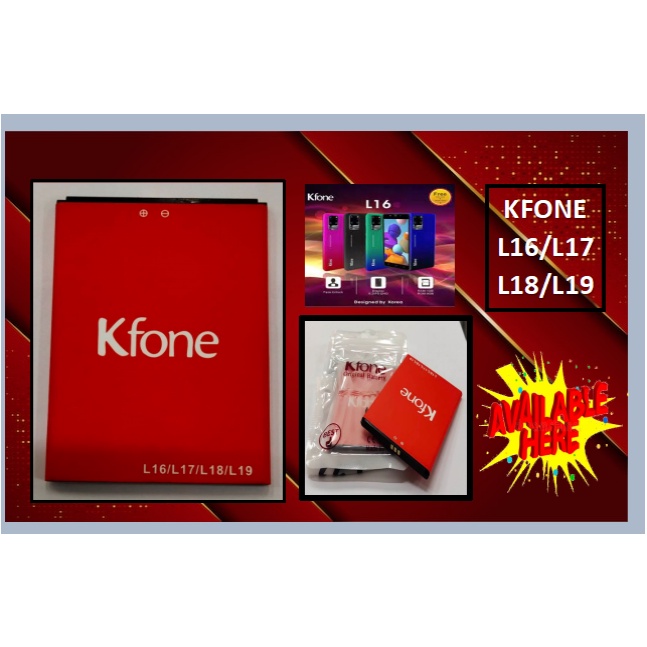 KFONE ORIGINAL BATTERY FOR L16/L17/L18/L19 ORIGINAL BATTERY | Shopee Philippines