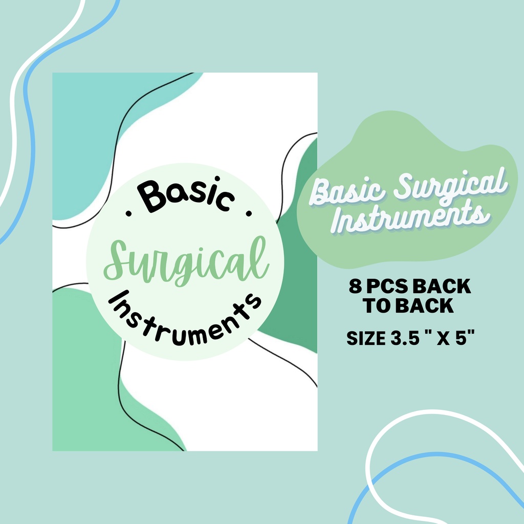 MNotable Basic Surgical Instrument Nursing Flashcard (Laminated ...