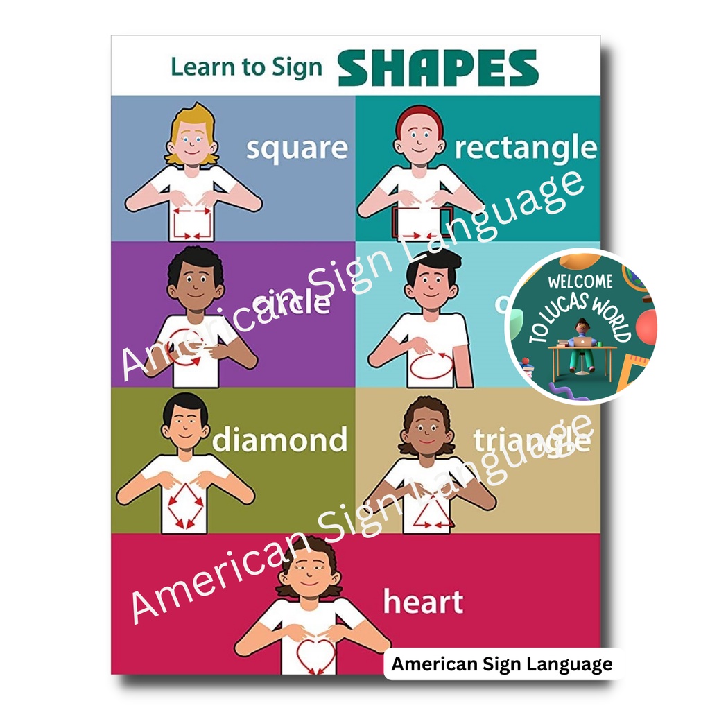 ASL AMERICAN SIGN LANGUAGE CHARTS POSTERS ALPHABET NUMBERS FEELINGS ...