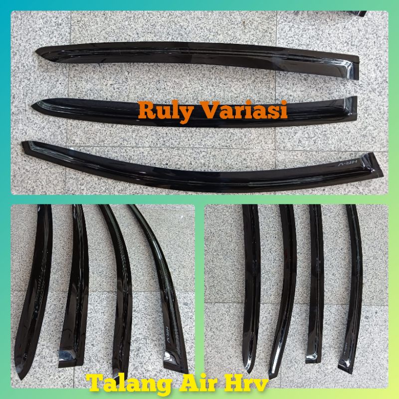 HITAM Car Door Water Gutter Black Hrv Car Side Visor Rain Gutter ...