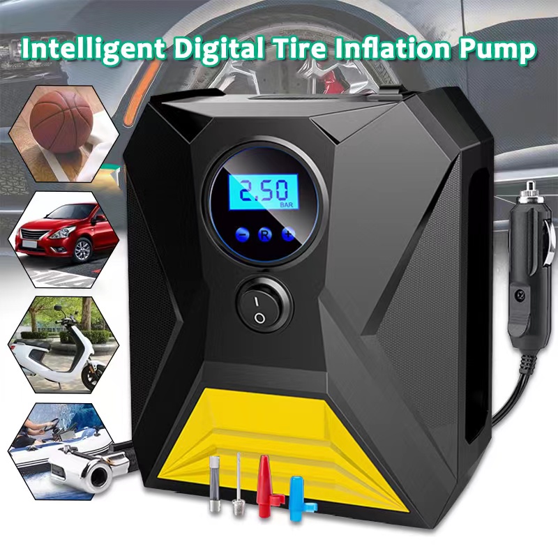 Portable Car Tyre Inflator 12V Digital Quick Inflation Air Compressor ...