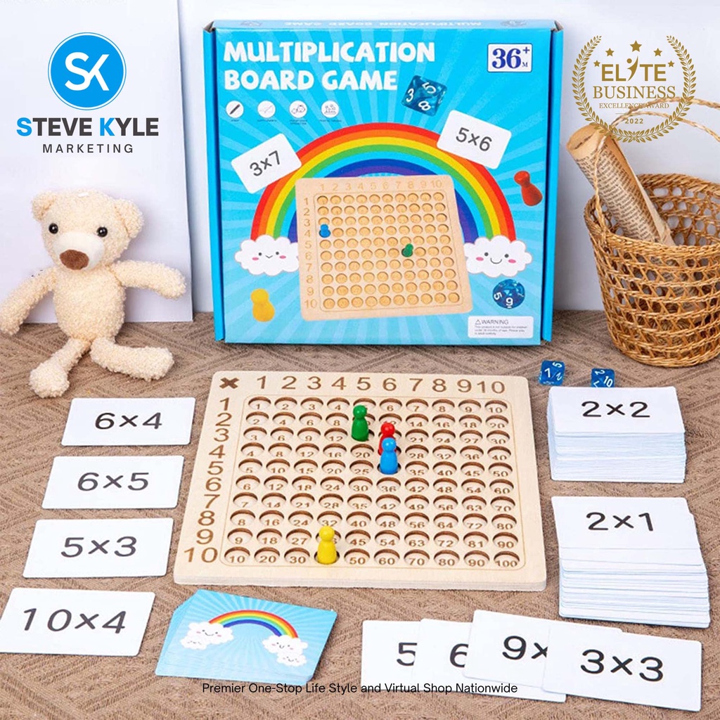 Mathematics Addition Multiplication Board Game | Shopee Philippines