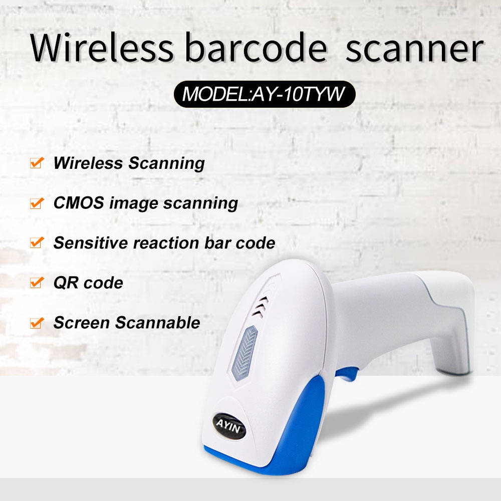 AYIN Handheld Barcode Scanner Portable 1D 2D Bar Code Scanner Wireless ...
