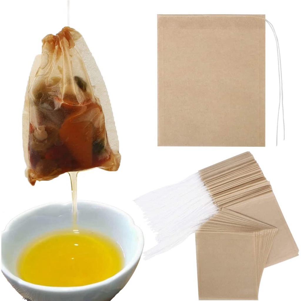Disposable Unbleached Tea Filter Bags for Loose Tea Biodegradable Tea ...