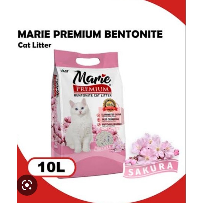 MARIE Premium Cat Sand - SAKURA | 10L | Shopee Philippines