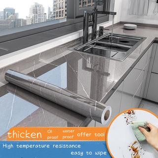 Kitchen Oil-Proof Sticker Fire-Proof Waterproof Self-Adhesive Desktop Cabinet Door Countertop ...