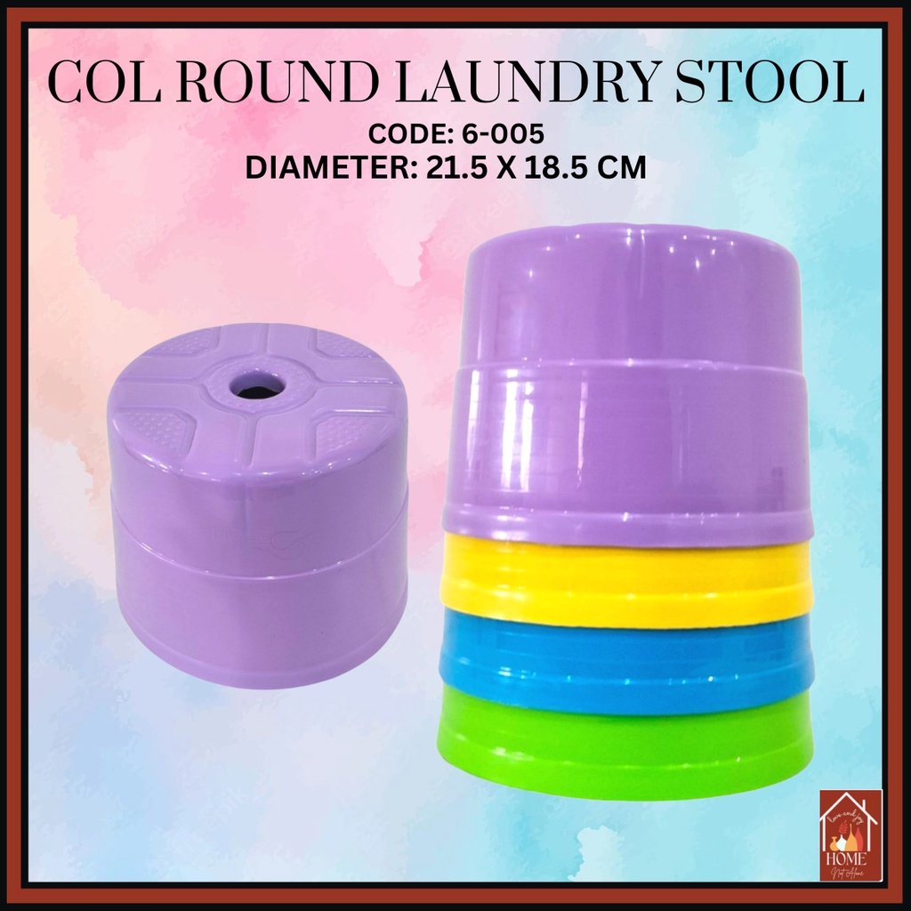 COL ROUND LAUNDRY STOOL/PASTEL COLOR LAUNDRY STOOL/LAUNDRY CHAIR ...
