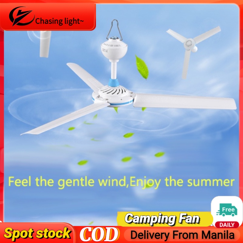 【Spot goods】DC 12V Low-voltage Ceiling Hanging Fan Household Camping Electrical Fan | Shopee ...