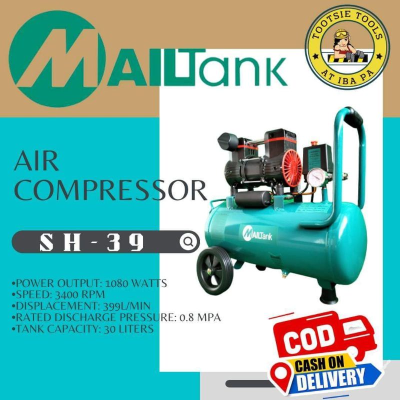 MAILTANK SH-39 Air Compressor 2HP Filling Capacity/ Dentistry (Oil less ...