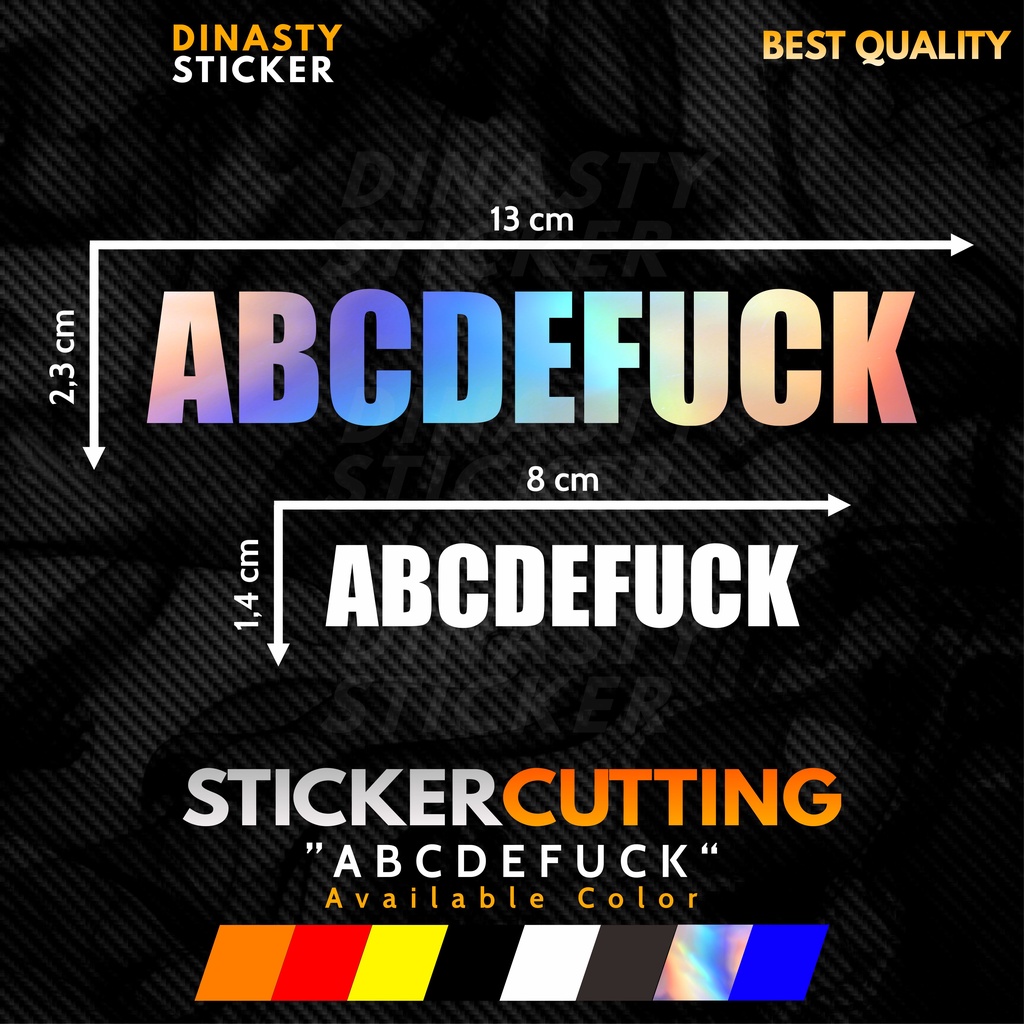 Abcdefuck VIRAL CUTTING STICKER STICKER | Shopee Philippines