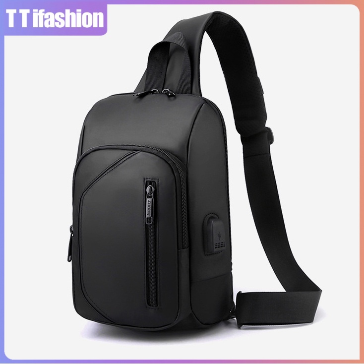 【COD】Chest Bag For Men Waterproof Crossbody Bags Large Capacity ...