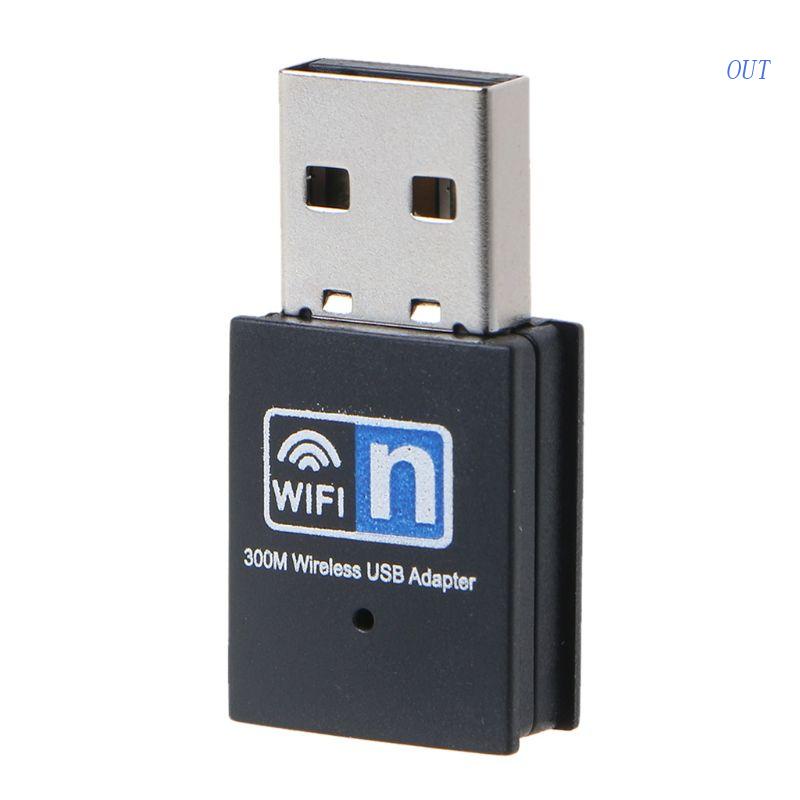 OUT 2.4Ghz USB Wifi Adapter 300Mbps USB2.0 Card Wireless WI-FI Receiver | Shopee Philippines