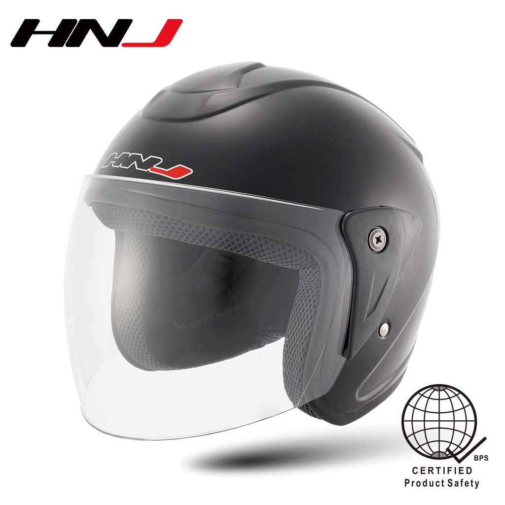 HNJ Motorcycle Helmets A4-002 Half Face Motor Helmet Single Visor ...