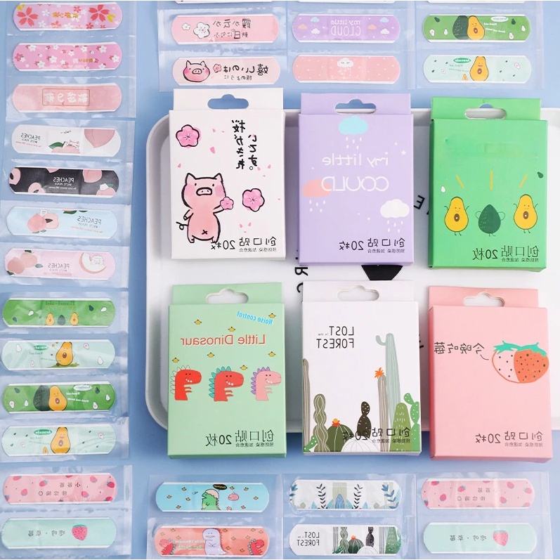 20pcs/box Cartoon Adhesive Cute Band Aid for Kids First Aid Emergency ...
