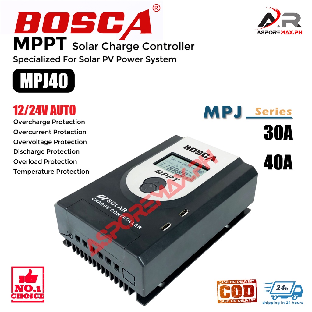 BOSCA MPPT Solar Charge Controller For Solar PV Power System 12V/24 ...