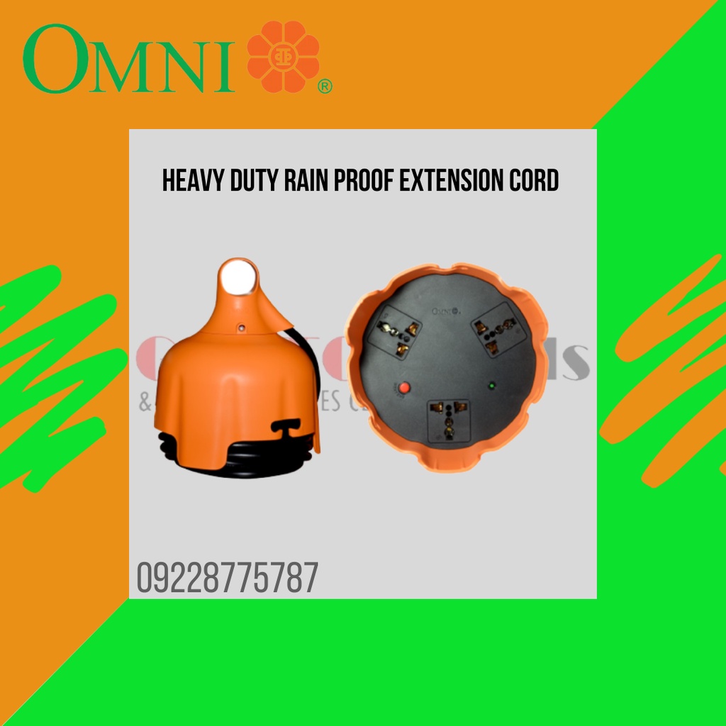 OMNI Heavy Duty Rain Proof Extension Cord 15A WRE-306 | Shopee Philippines