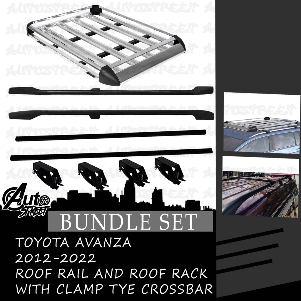 Toyota Avanza 2012-2022 Roof Rack 50x38 Double Wall(Silver) Bundle with ...