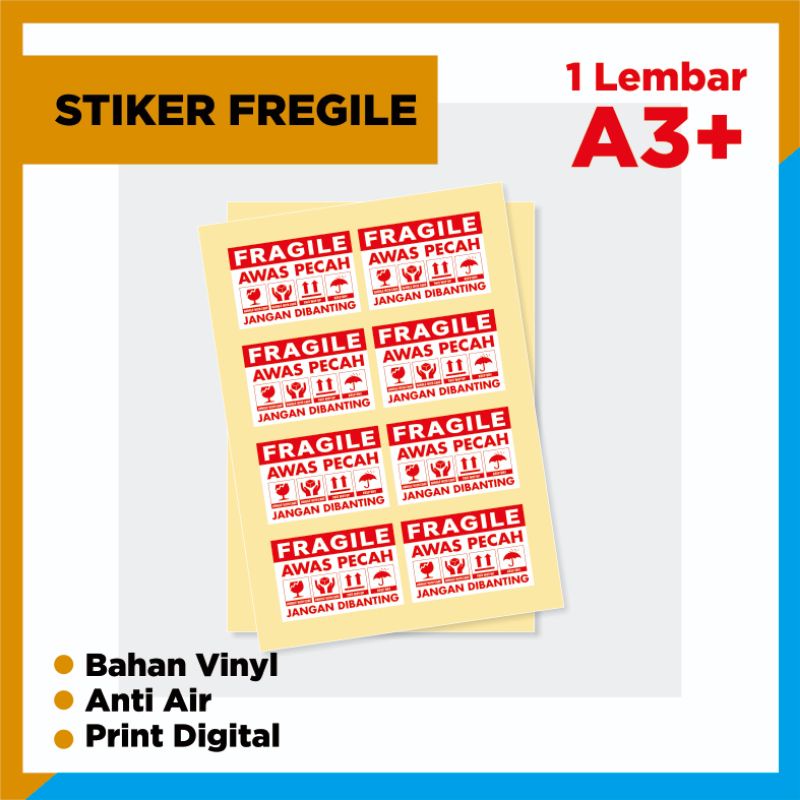 PRINT FRAGILE STICKERS A3+ HEART FRAGILE STICKERS -fatihcolorprinting ...