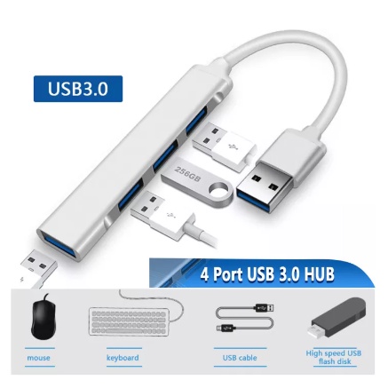 Mini USB Hub Extender 4 Port USB 3.0 USB Adapter Station Slim Portable ...