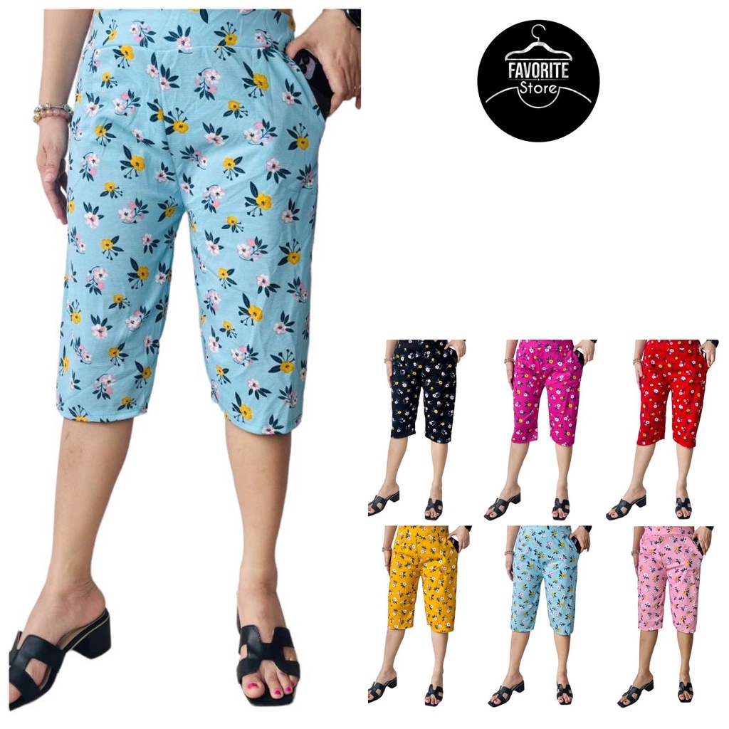 Ladies Tokong Pants 3/4 below the knee Crepe Fabric | Shopee Philippines