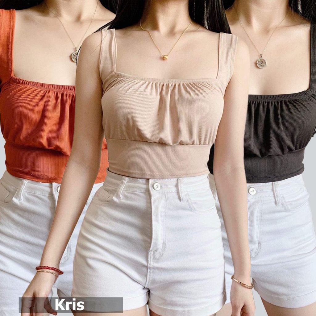 NZT Knitted Rib Ruched Bust Cami Garter Top Crop Top Sleeveless White ...