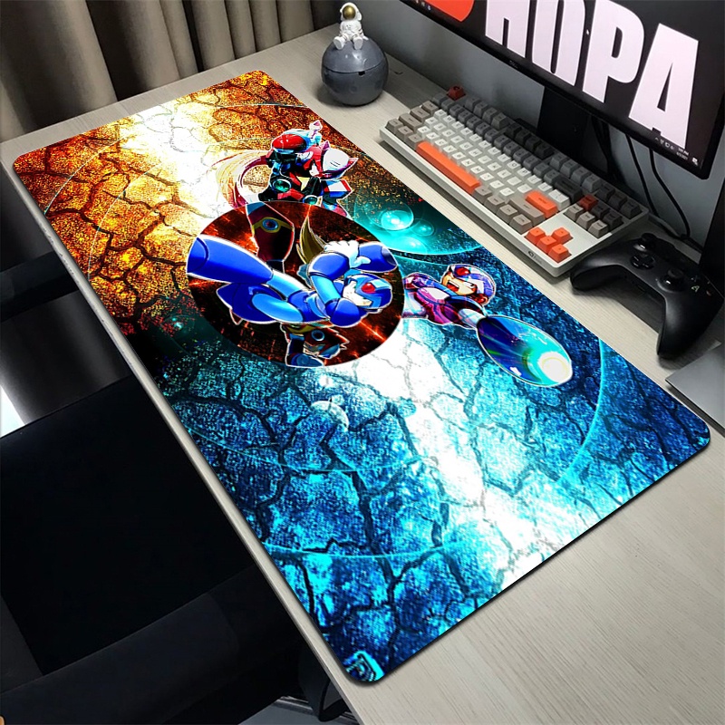Megaman Desk Mat Mousepad Xxl Gaming Mouse Pad Pc Gamer Accessories ...
