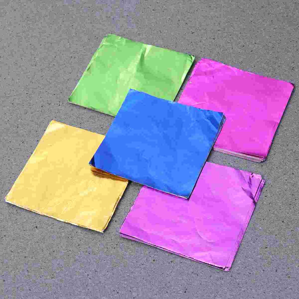 Paperwrapping Square Aluminium Chocolate Wrappers Craft Leaf Candy ...