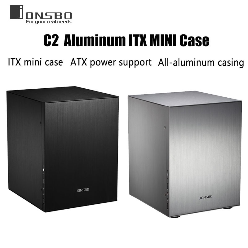 JONSBO C2 ITX MINI Case All Aluminum Chassis Support ATX Power 80MM ...