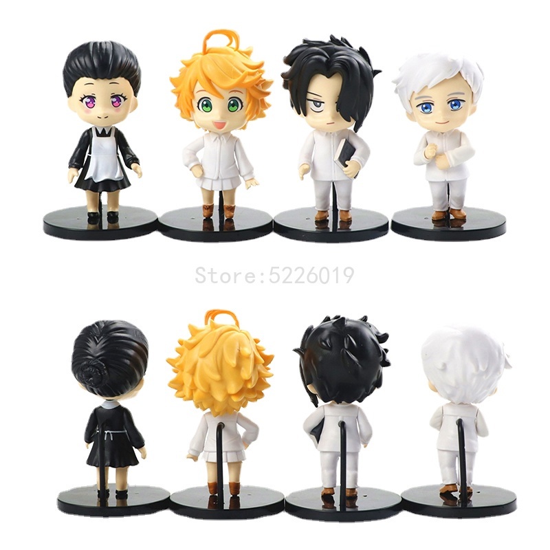 4pcs/set The Promised Neverland Anime Figure Emma Norman Action Figure ...