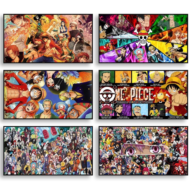 Paint By Number Kit Diy Painting One Piece Japanese Anime Canvas ...
